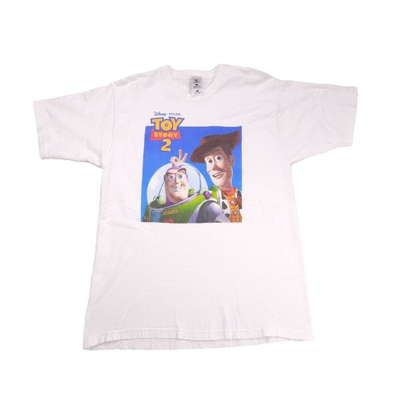 Disney | Shirts | Vtg 999 Toy Story 2 Cast Member Buzz Woody Disney ...